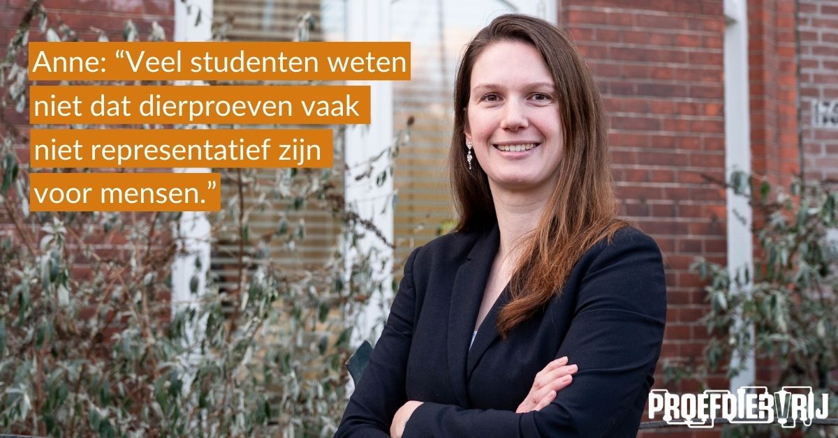 Anne: “Veel studenten weten niet dat dierproeven vaak helemaal niet ...